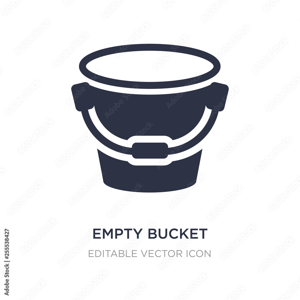 empty bucket icon on white background. Simple element illustration from ...