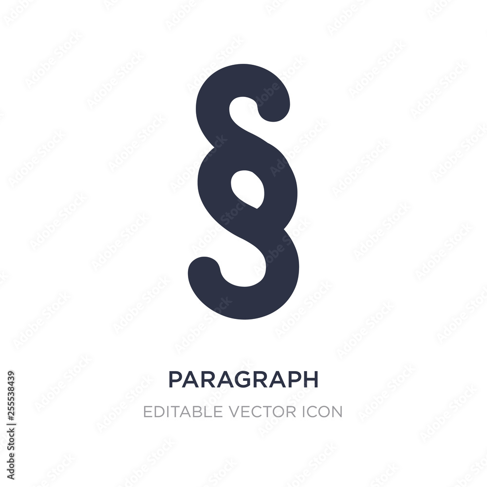 paragraph icon on white background. Simple element illustration from ...