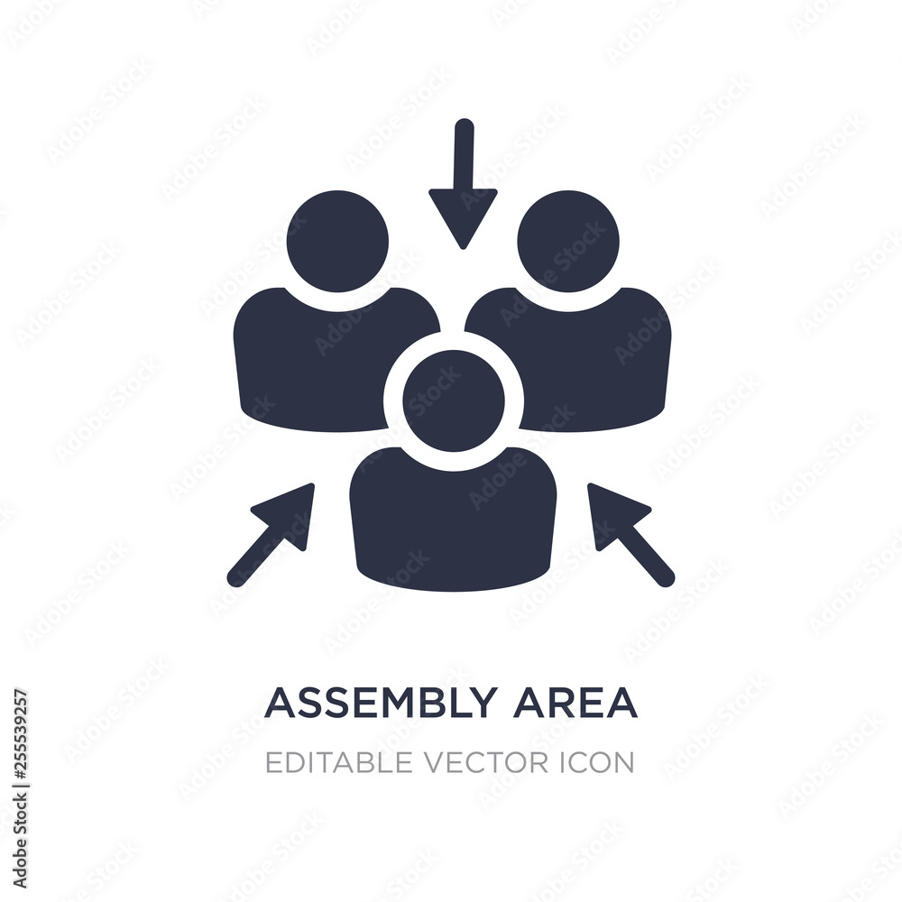 assembly area icon on white background. Simple element illustration ...