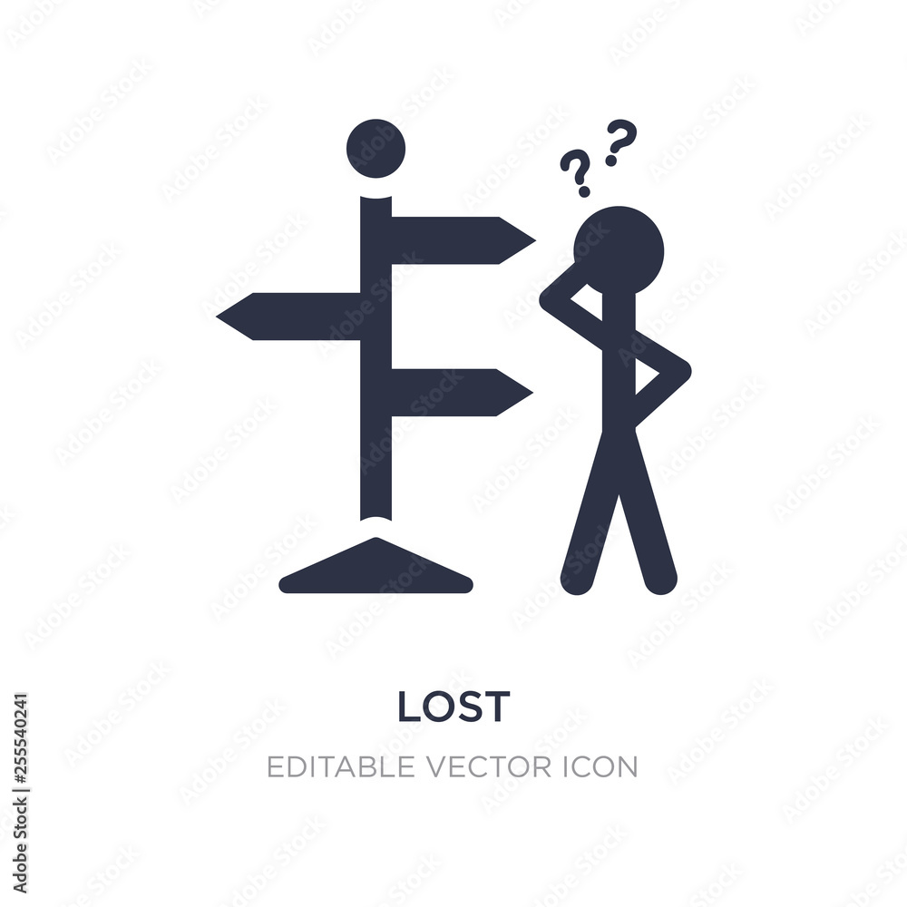 lost icon on white background. Simple element illustration from ...