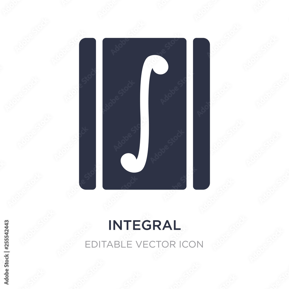 integral icon on white background. Simple element illustration from ...