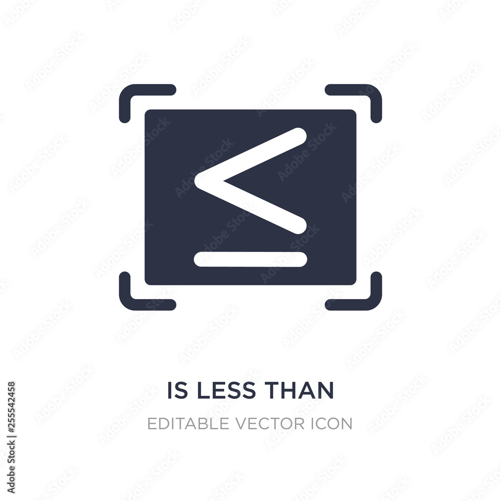 is less than icon on white background. Simple element illustration from ...