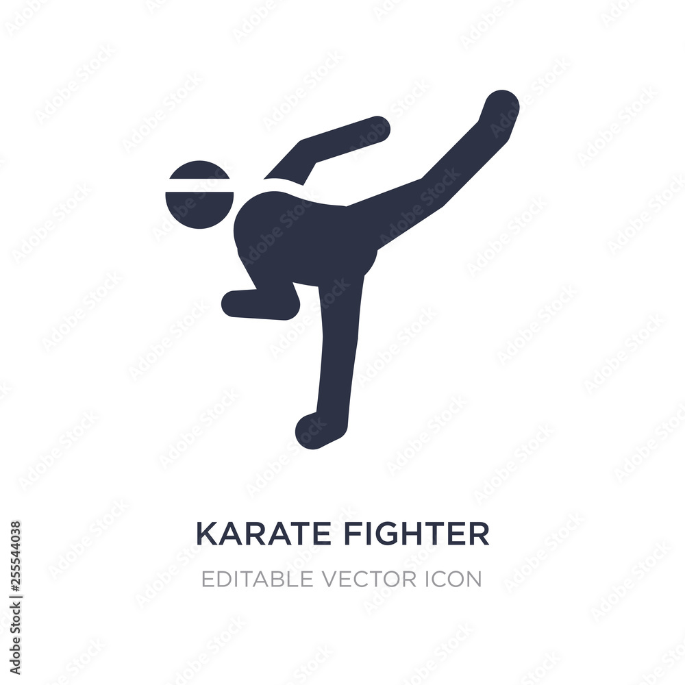 karate fighter icon on white background. Simple element illustration ...