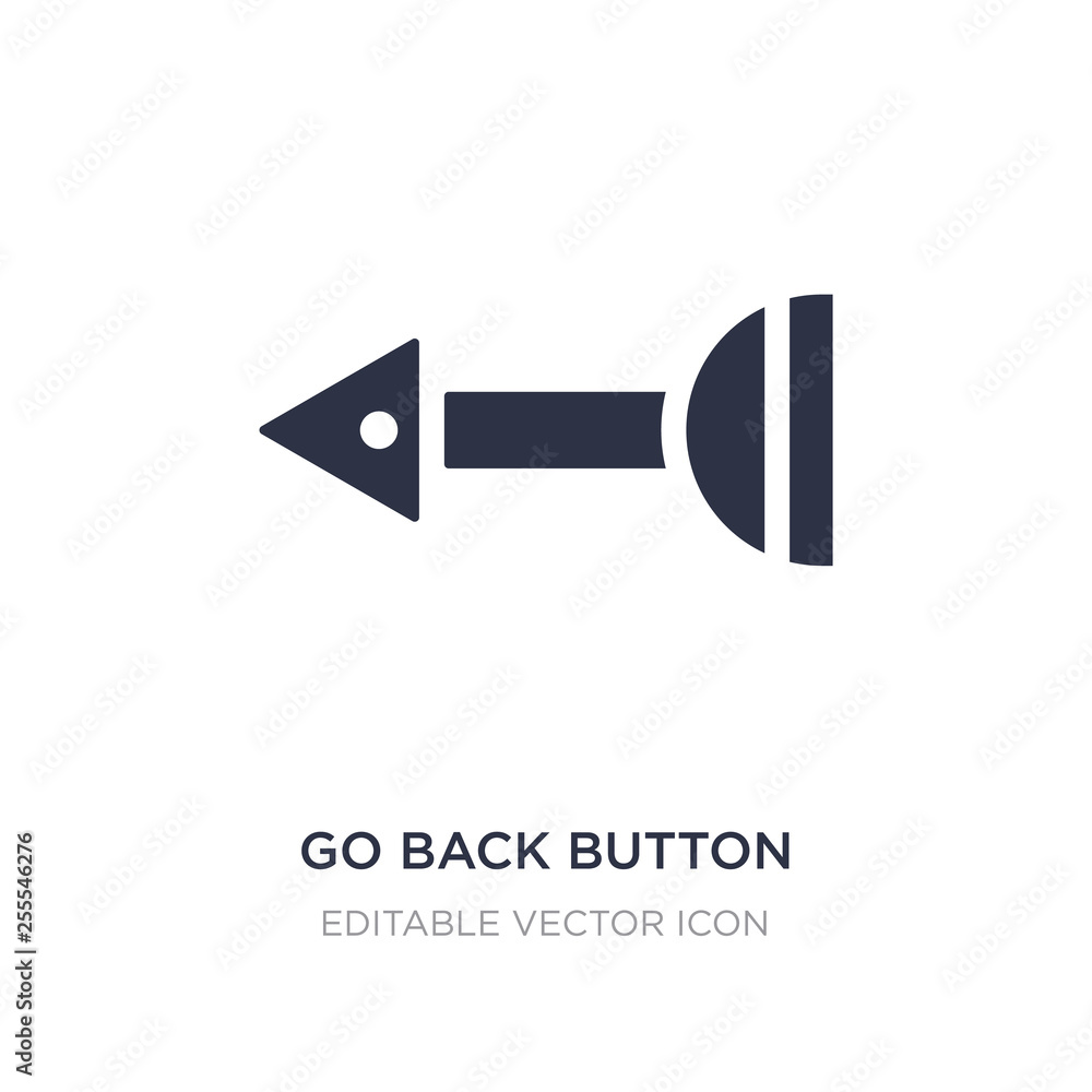 go back button icon on white background. Simple element illustration from UI concept. Stock ...