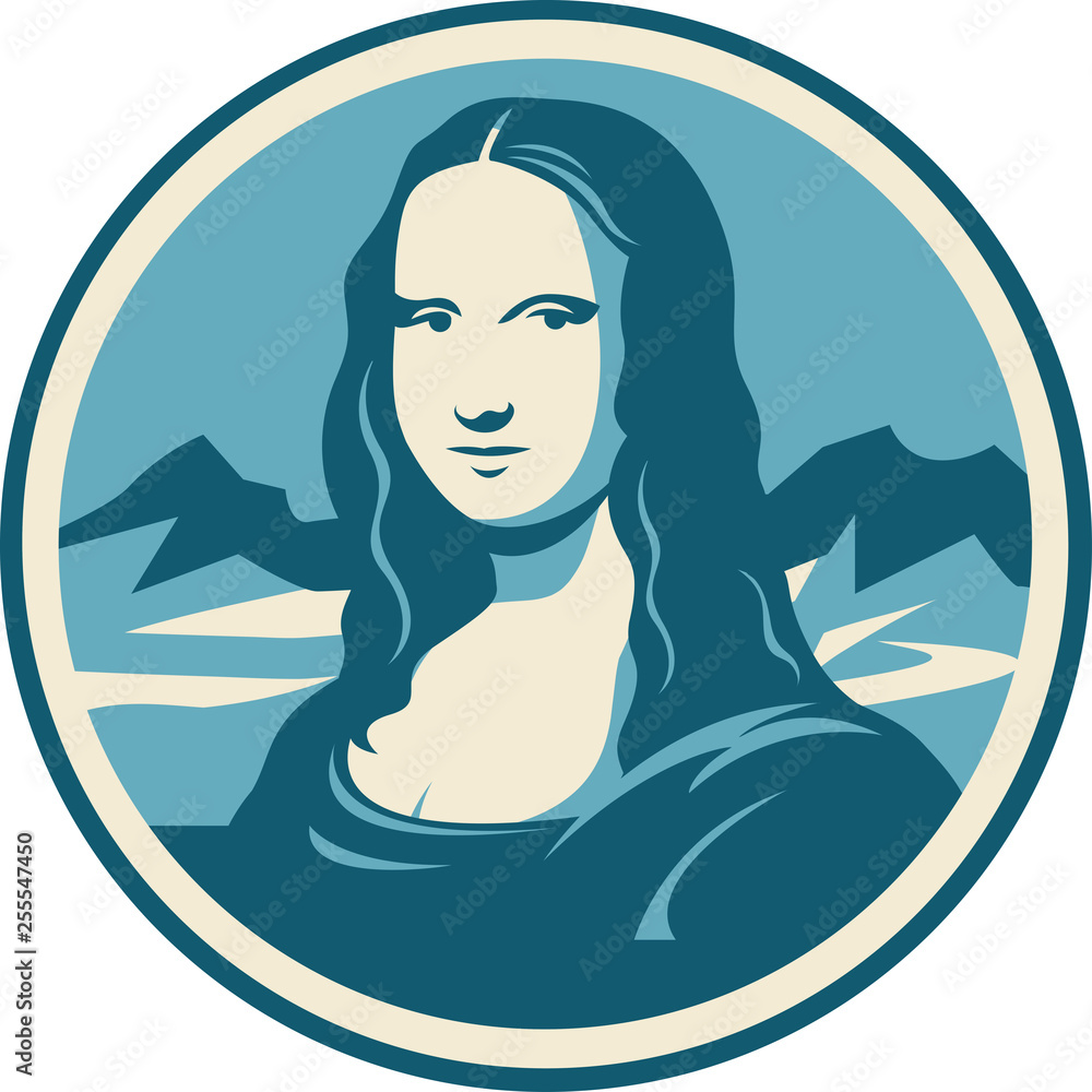 Mona Lisa Leonardo da Vinci painting symbol Stock Vector | Adobe Stock