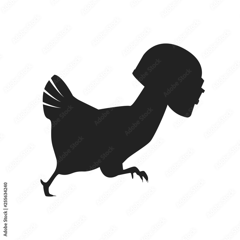 Chicken Running Silhouette