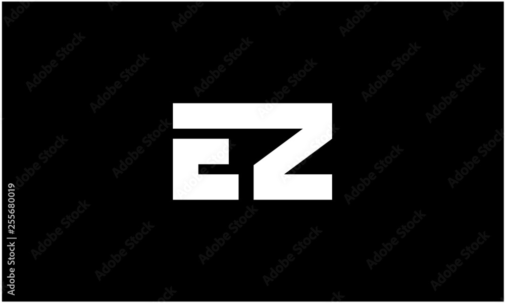 E, Z, EZ Letter Alphabet Text Font Icon Graphic Logo Design with ...