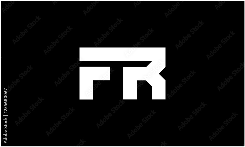 F, R, FR Letter Alphabet Text Font Icon Graphic Logo Design with ...