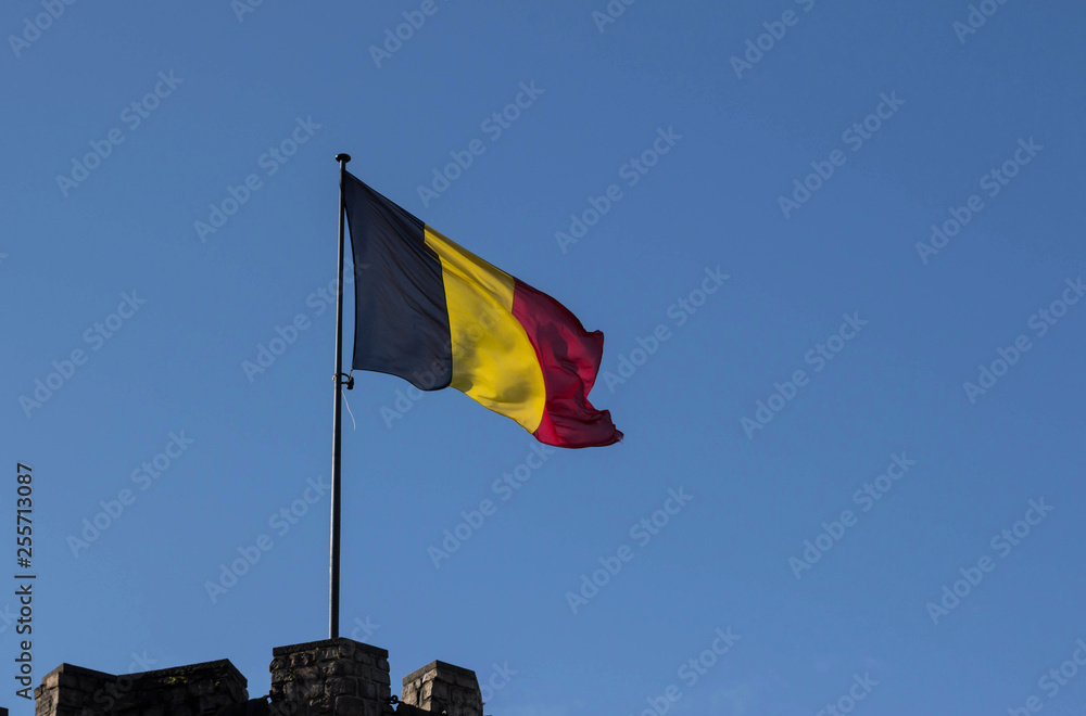 Belgische Flagge / Belgische Nationale / Belgische Fahne Stock Photo ...