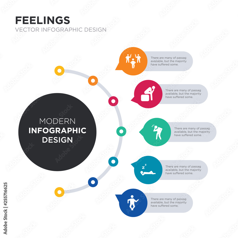 modern business infographic illustration design contains silly human ...