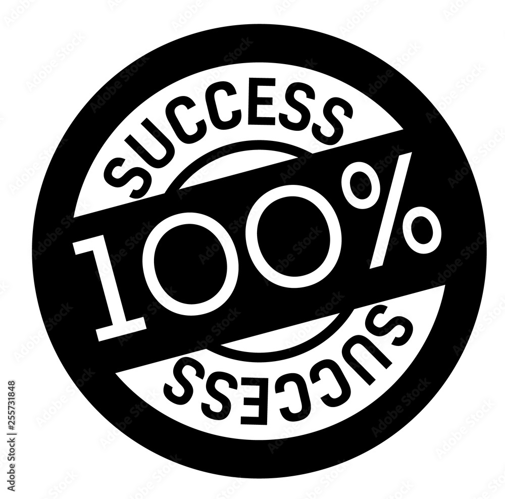 100 percent success stamp on white Stock Vector | Adobe Stock
