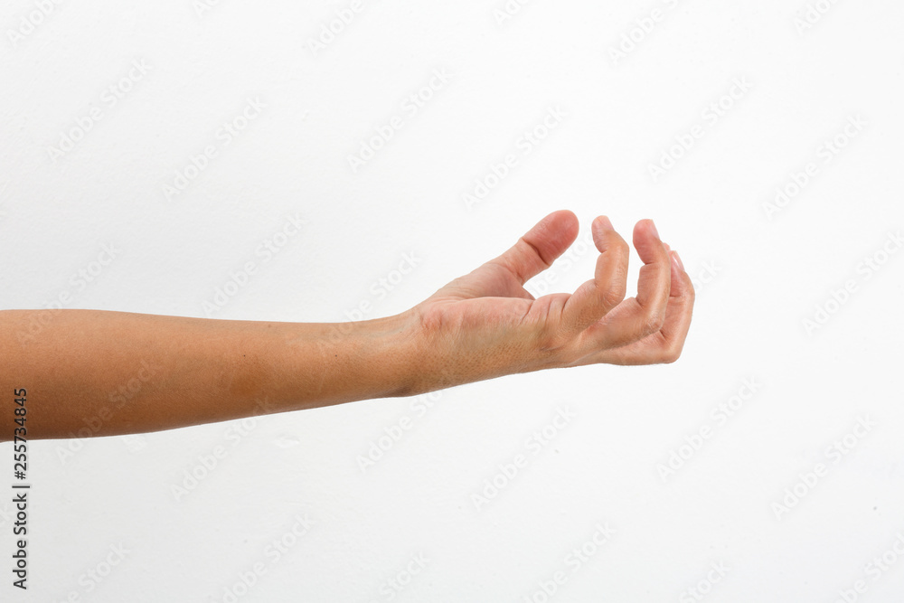 lady hand gestures - white background Stock Photo | Adobe Stock