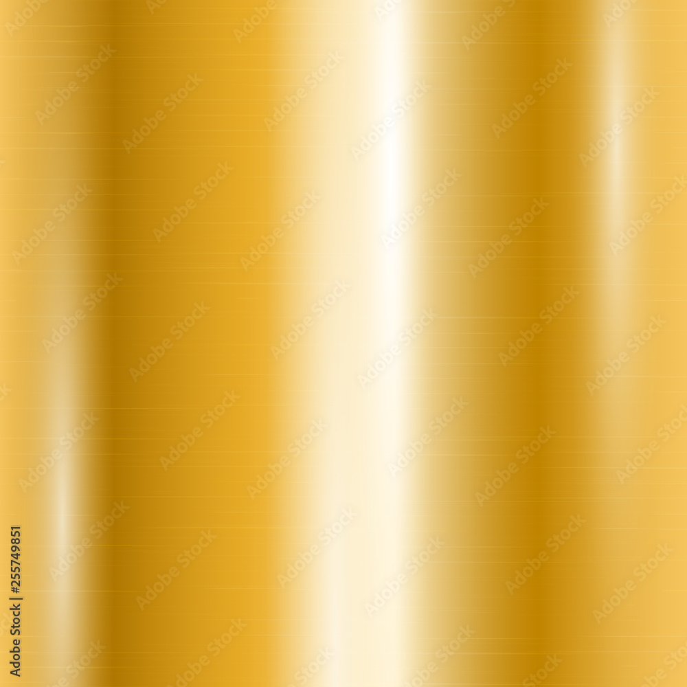 Bright gold metallic gradient with highlights. Vector illustration ...
