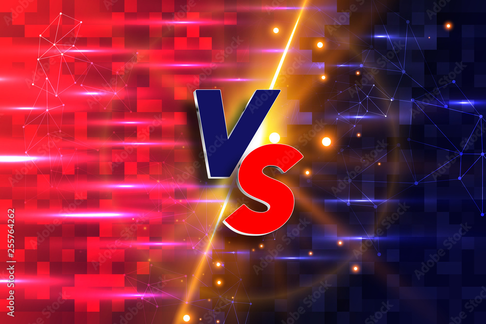 Versus screen. VS abstract background. Versus logo vs letters for ...