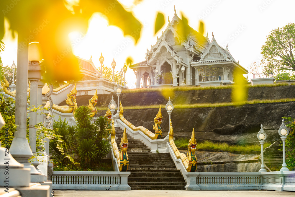 Stunning view of the beautiful Wat Kaew Ko Wararam or simply Wat Kaew ...