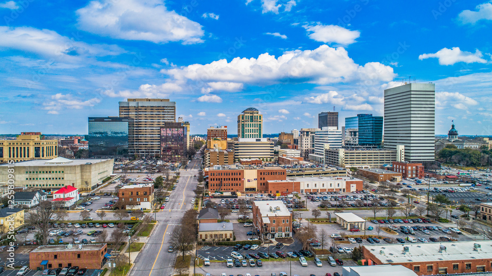 Panorama of Downtown Columbia South Carolina Skyline SC Aerial Stock ... Panorama of Downtown Columbia South Carolina Skyline SC Aerial Stock ...