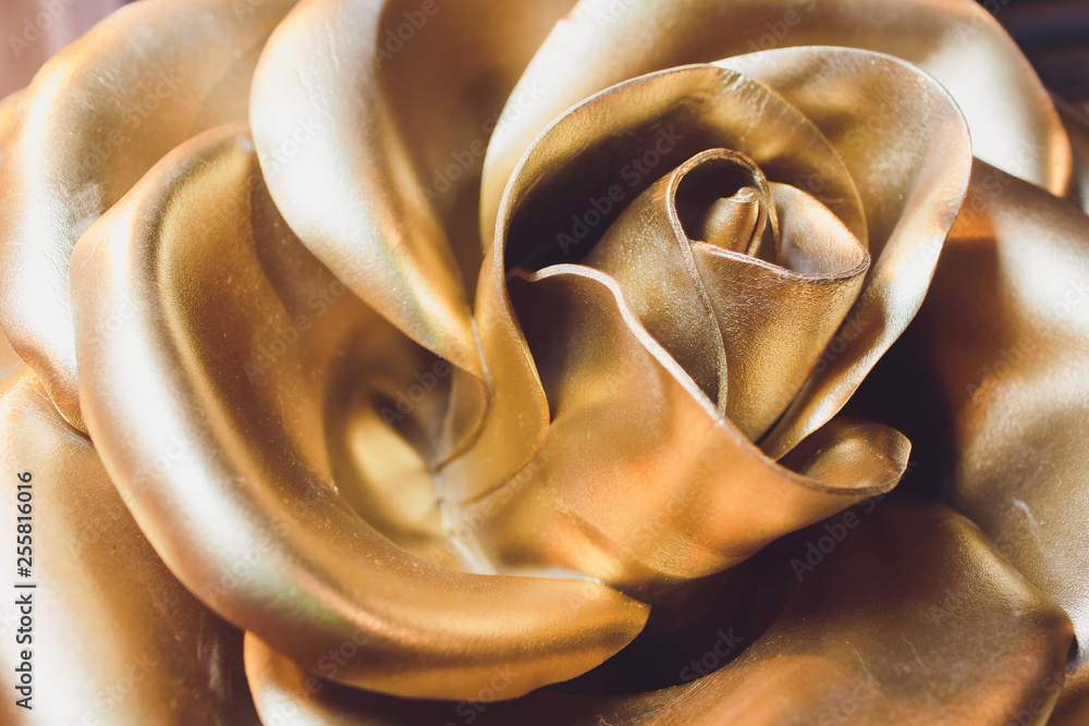 Amazing gold rose isolated. Golden Rose is a gold ornament, which popes ...