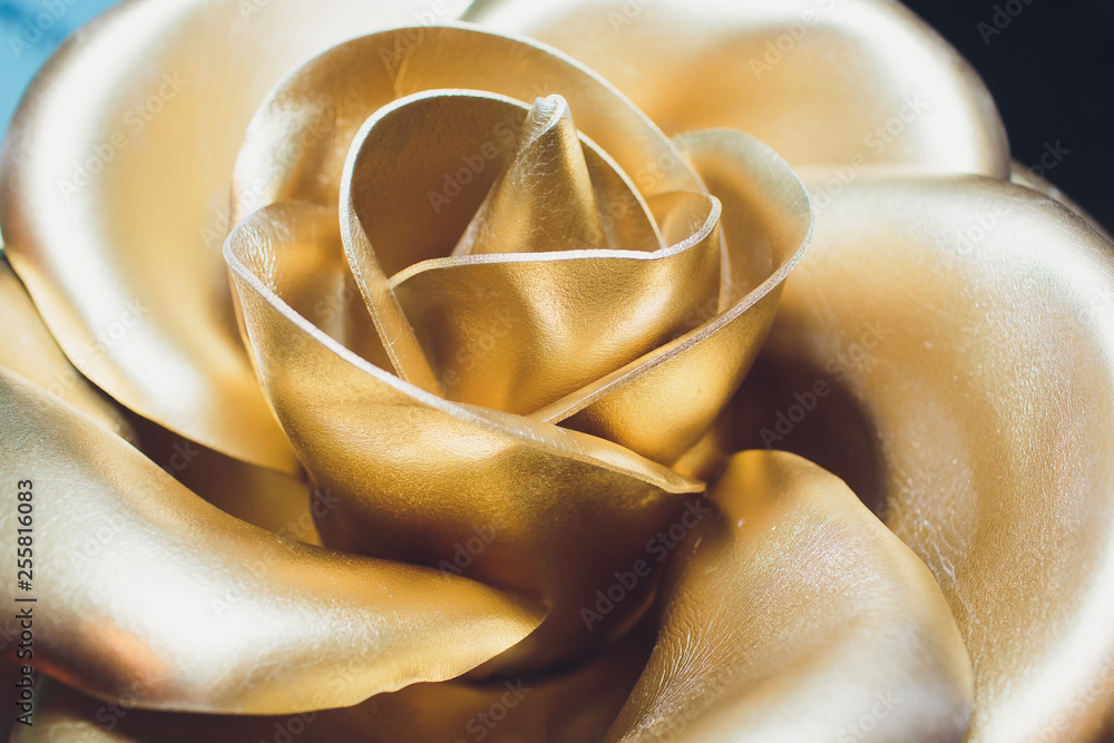 Amazing gold rose isolated. Golden Rose is a gold ornament, which popes ...