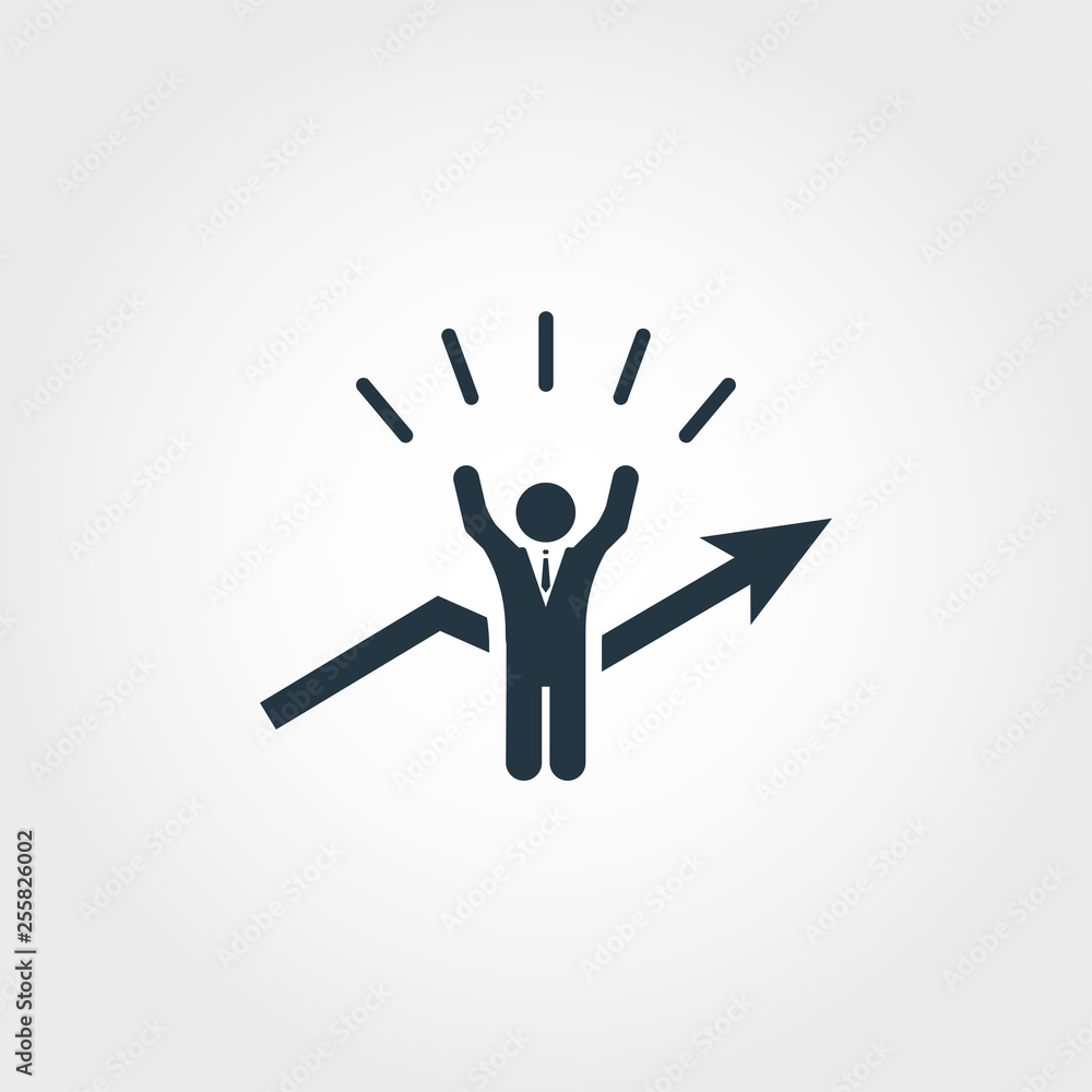 Employee Motivation icon. Creative monochrome Employee Motivation icon ...