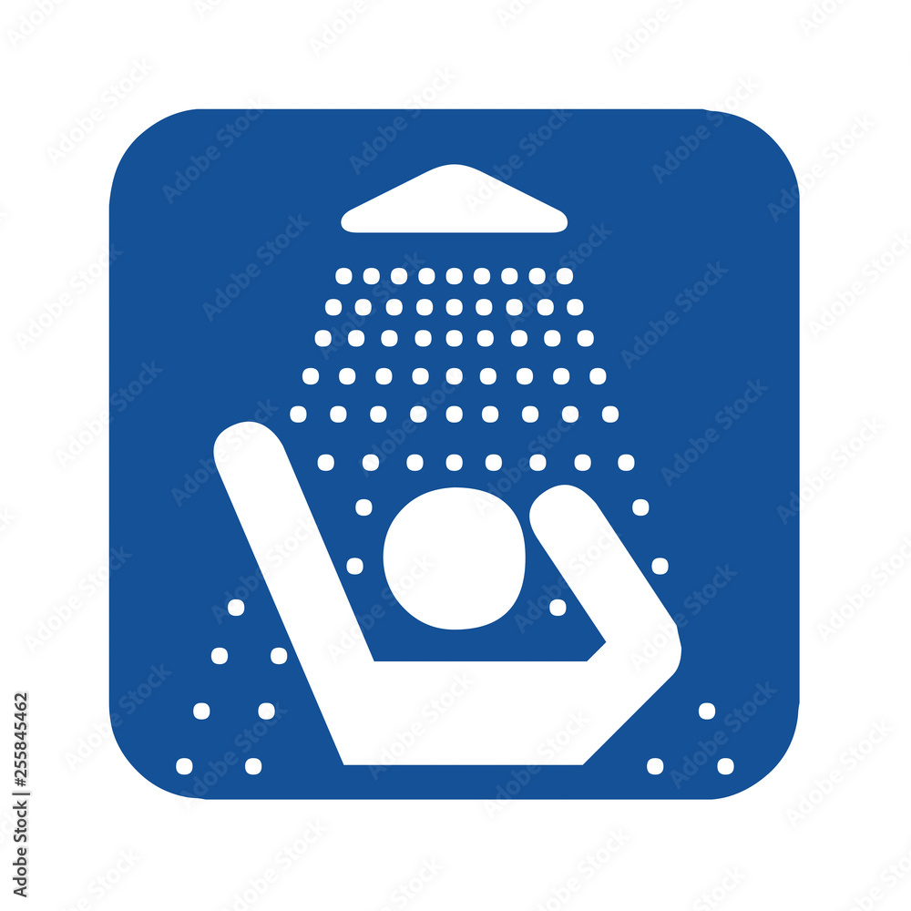 Shower sign pictogram Stock Illustration | Adobe Stock
