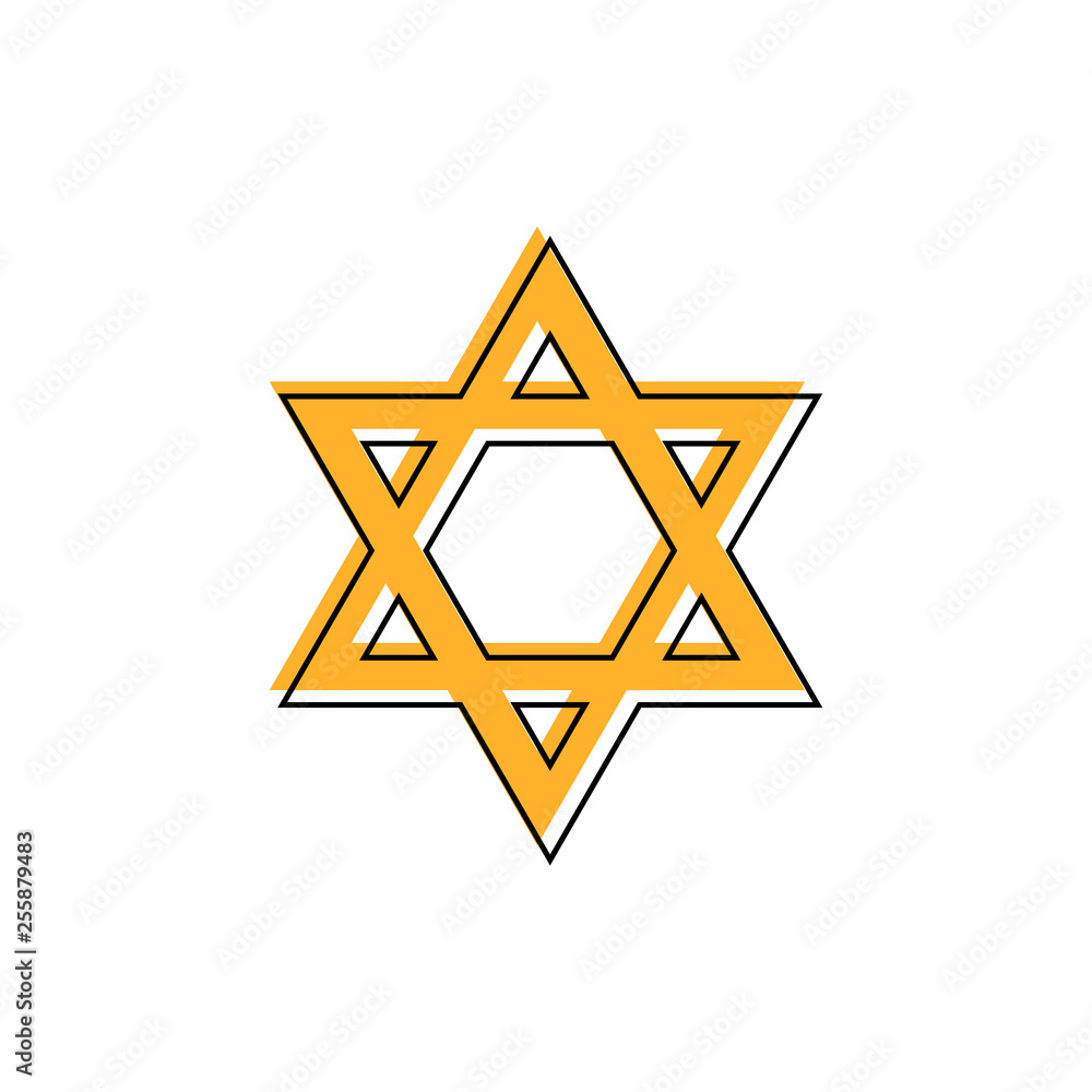Yellow Star Of David Symbol