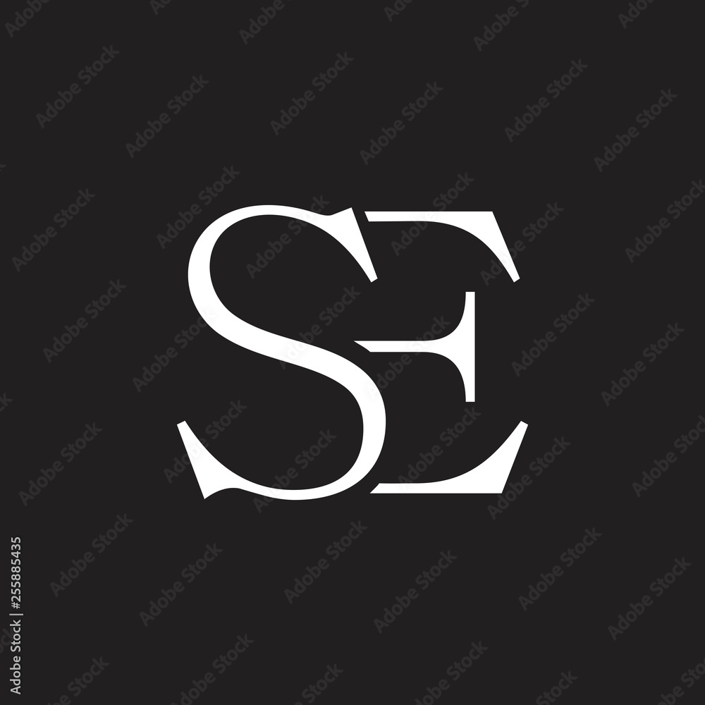 letters se simple linked logo vector Stock Vector | Adobe Stock