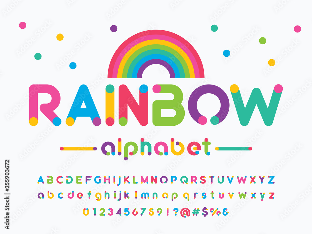 Vector of modern colorful alphabet design Stock Vector | Adobe Stock