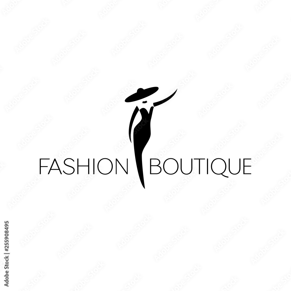 Vector logo design template. Fashion sign. Stock Vector | Adobe Stock