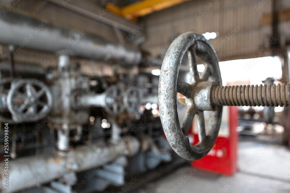 Different types of valves and indicators in the oil industry Stock ...