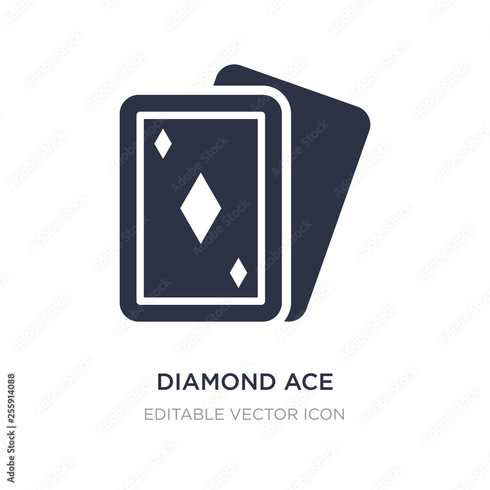 diamond ace icon on white background. Simple element illustration from ...