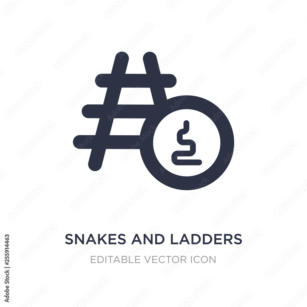 snakes and ladders icon on white background. Simple element ...
