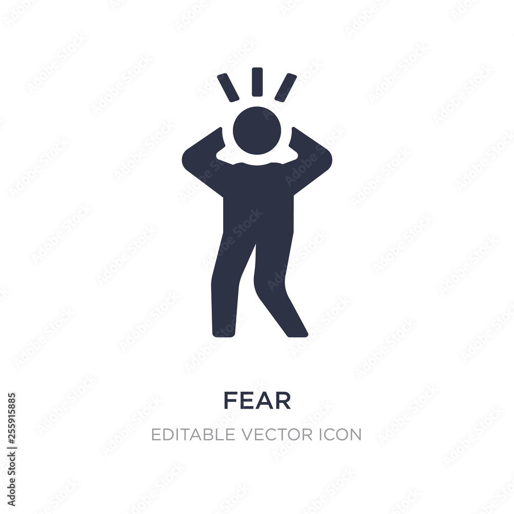fear icon on white background. Simple element illustration from ...