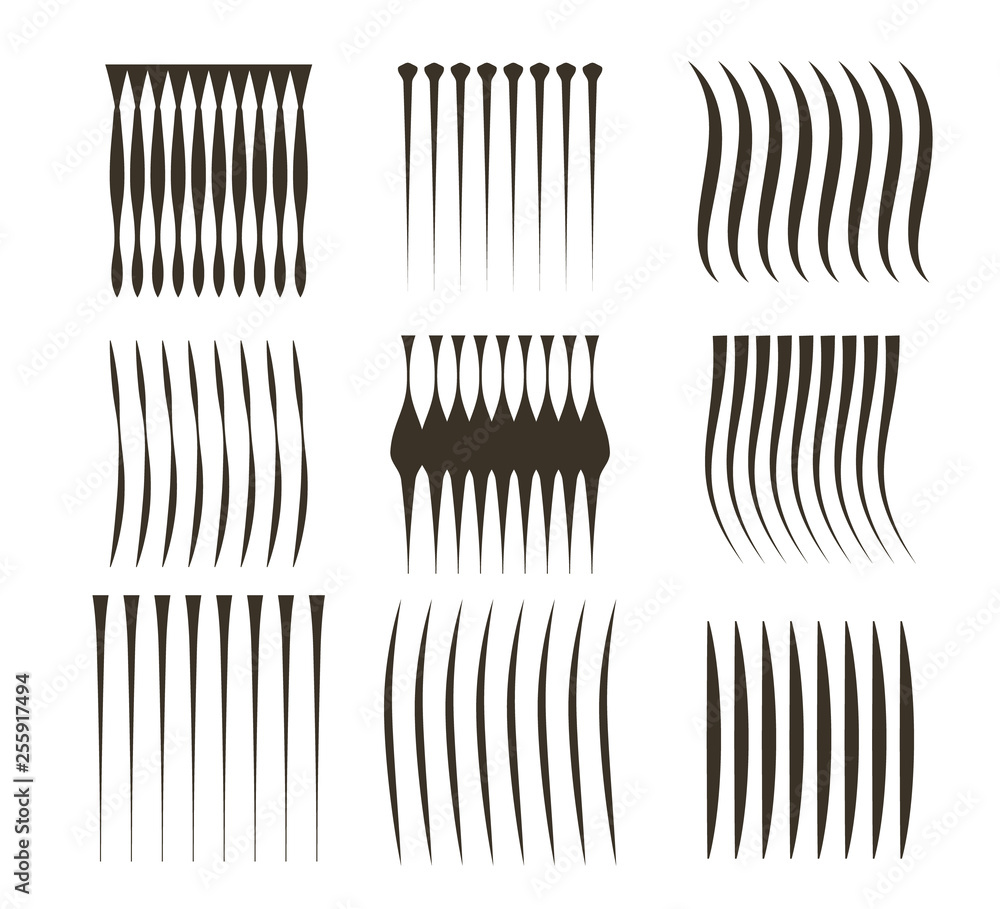 Black lines on white background. Speed lines black Comic vector ...