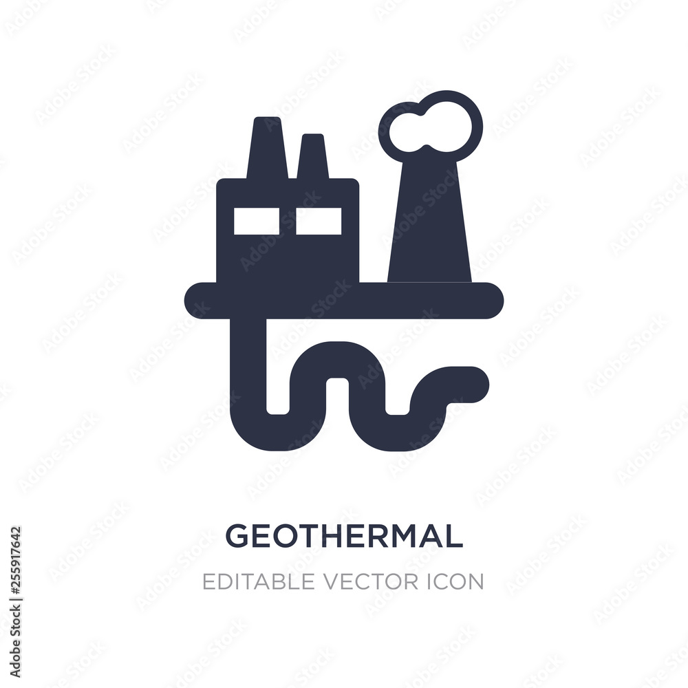 geothermal icon on white background. Simple element illustration from ...