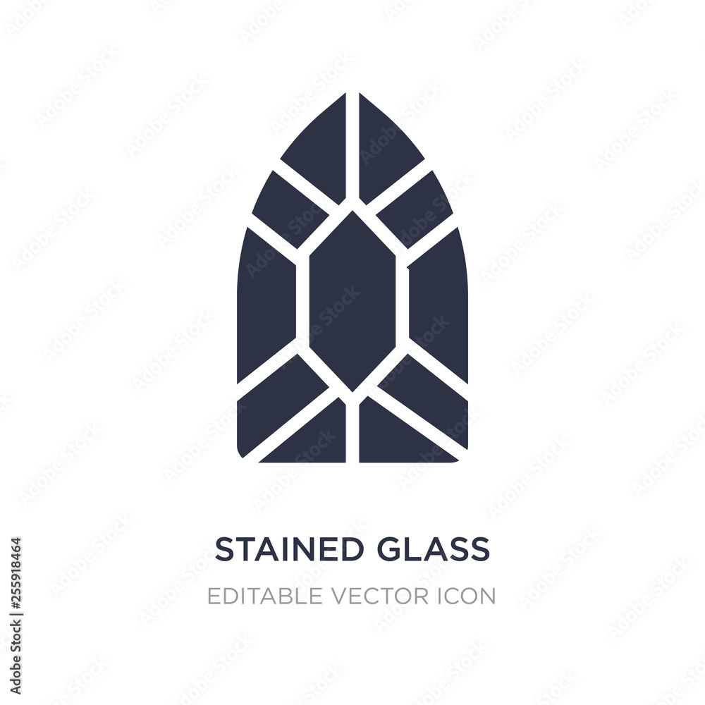 stained glass window icon on white background. Simple element ...