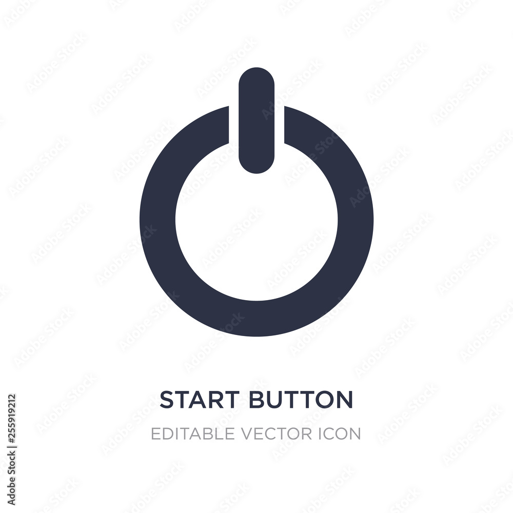 start button icon on white background. Simple element illustration from ...