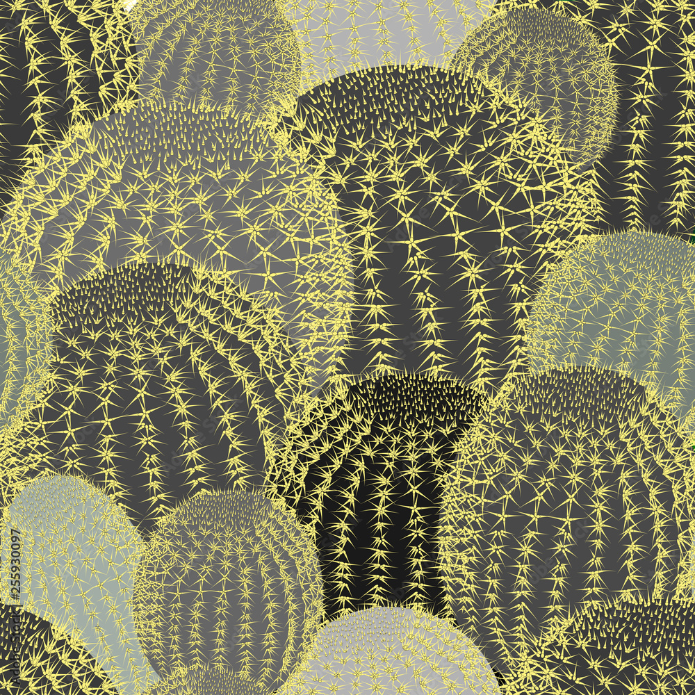 Cactus plants texture seamless pattern background Stock Vector | Adobe ...