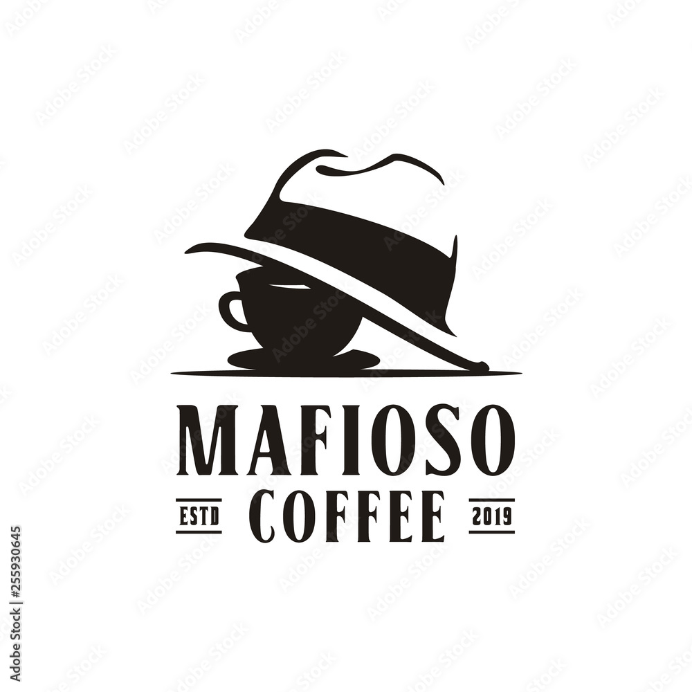 Coffee Cup with Mafia Mafioso Hat Gang Gangster Crime for Detective ...