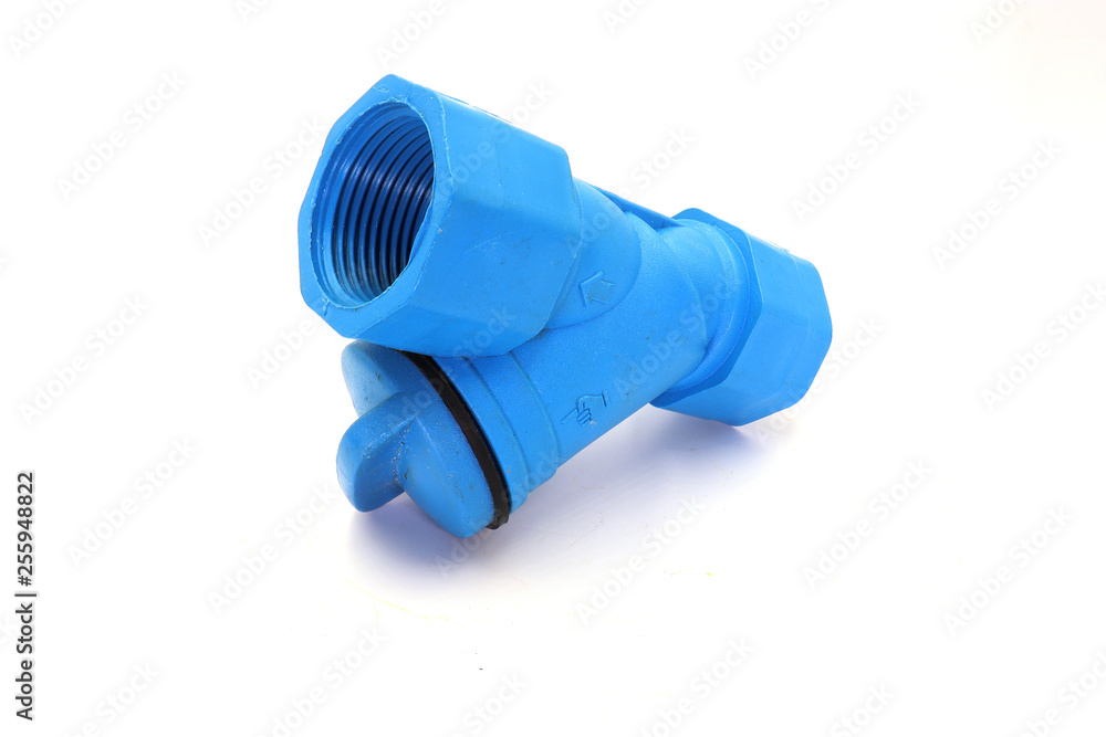 PVC Pipe connections, PVC Pipe fitting, PVC Coupling isolated on white ...