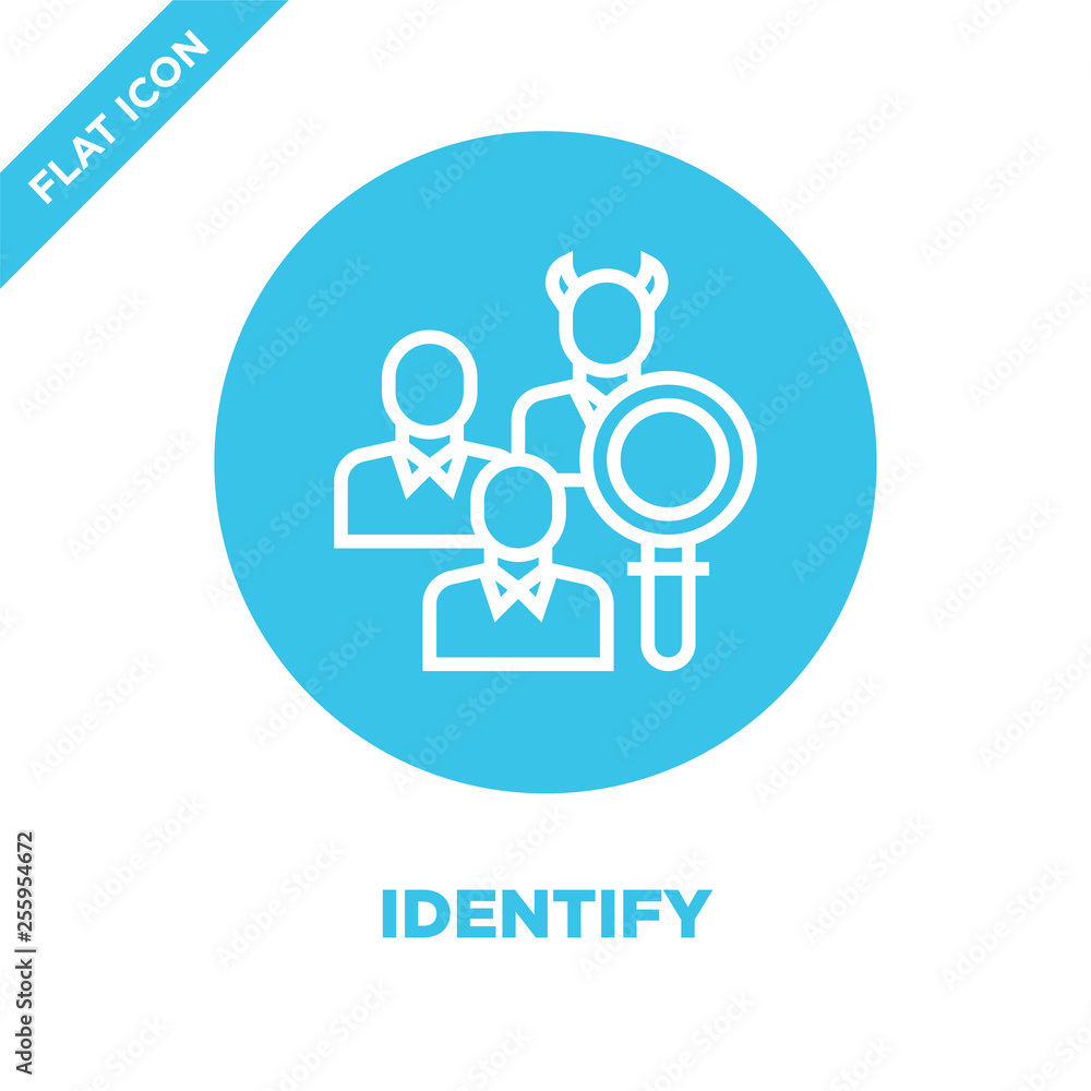 identify icon vector from corruption elements collection. Thin line ...