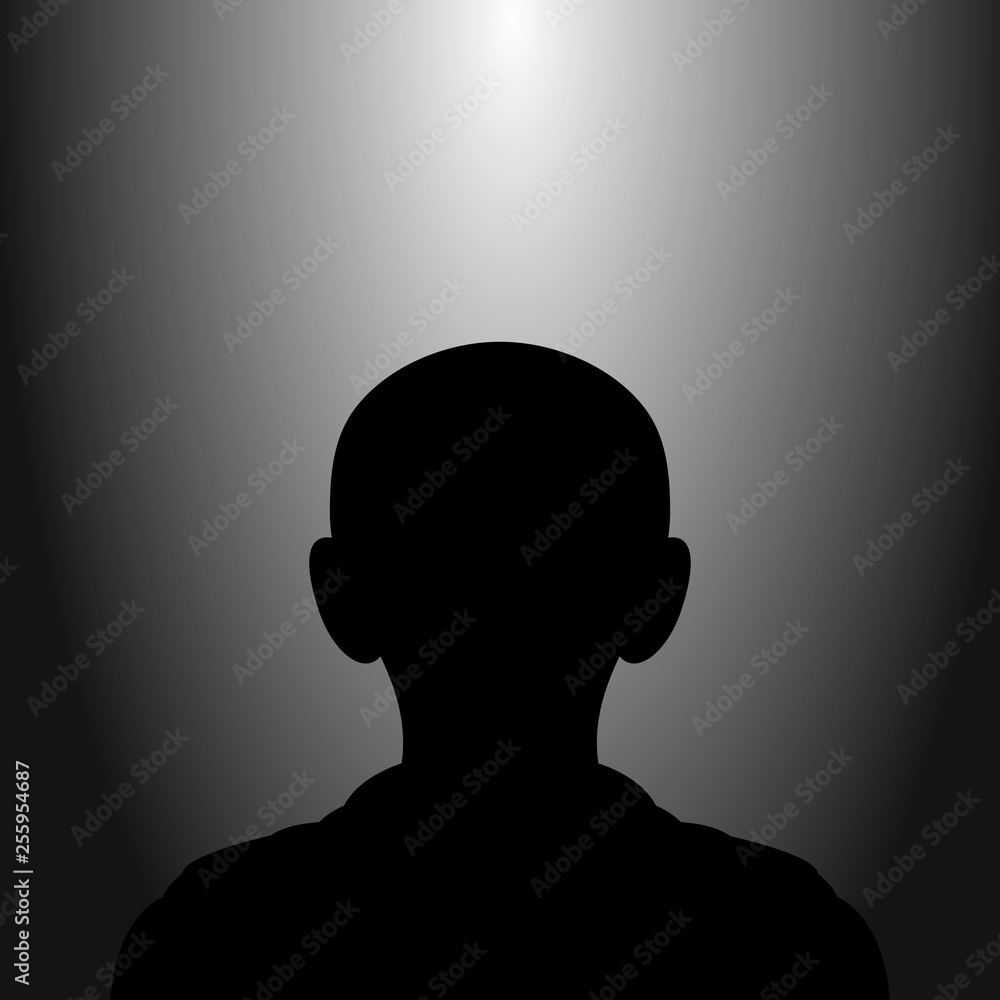 Default Avatar Silhouette Child Profile Icon. Illustration of Person ...