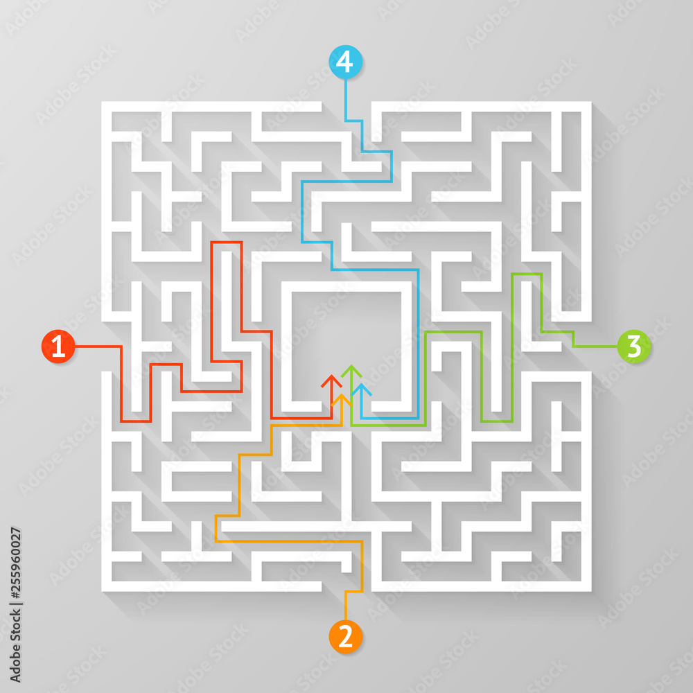 Labyrinth maze symbol shape vector illustration. Stock Vector | Adobe Stock