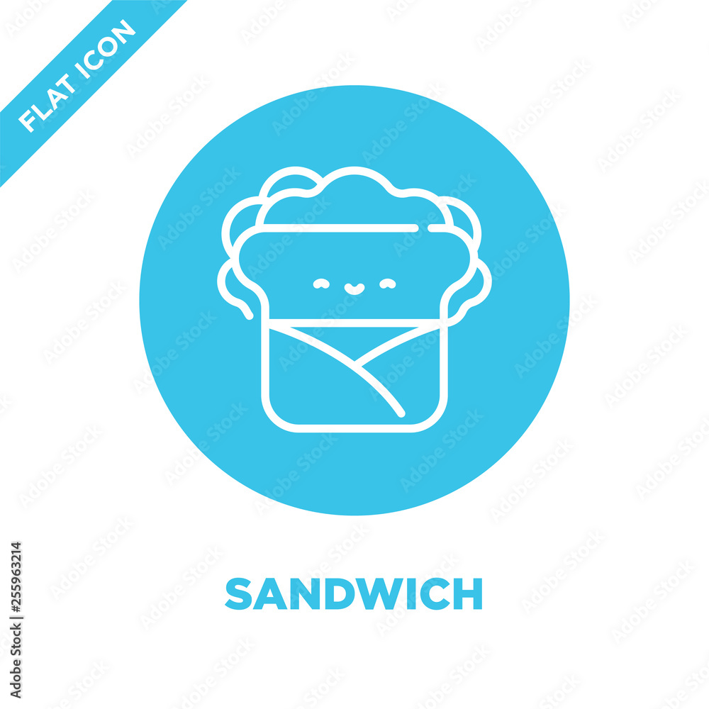 sandwich icon vector from take away collection. Thin line sandwich ...