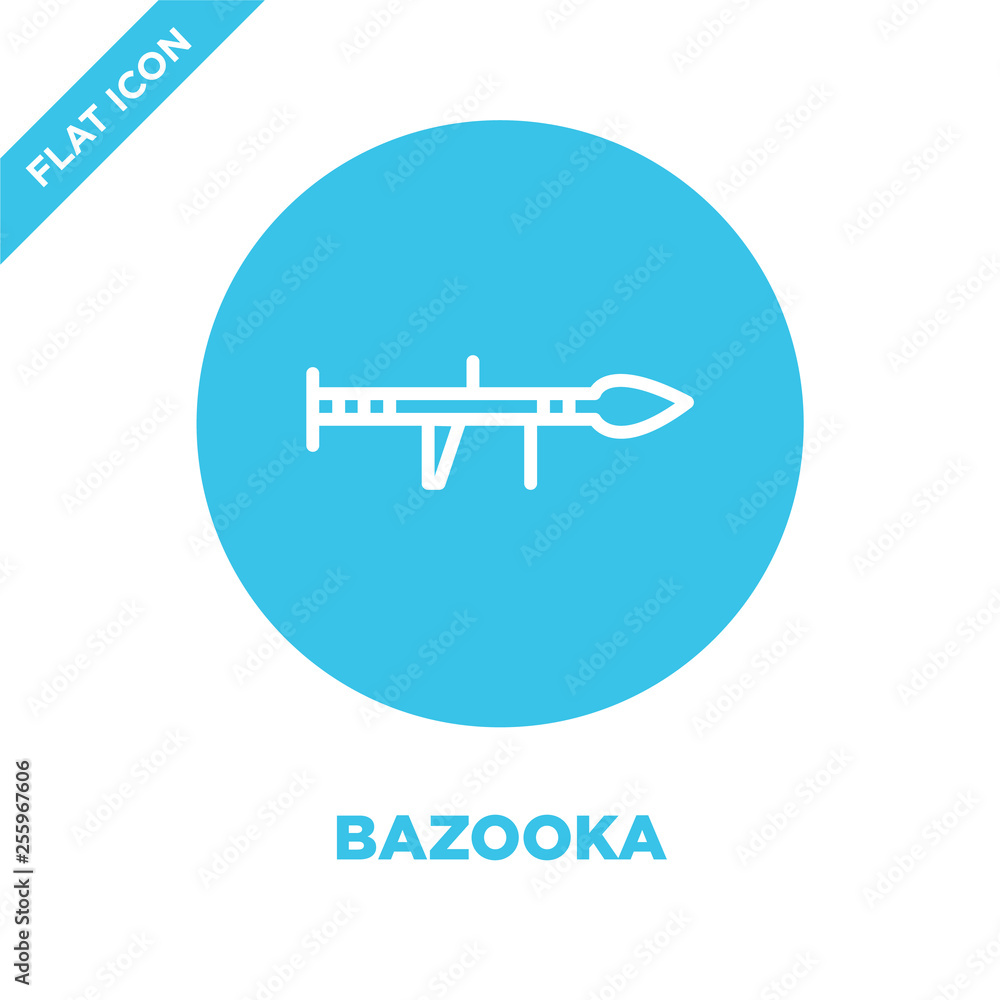 bazooka icon vector from military collection. Thin line bazooka outline ...