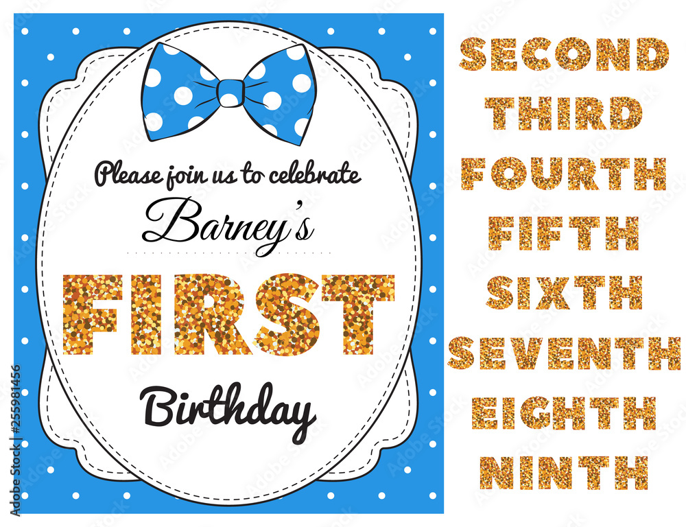 1st Birthday Invitation Background Boy