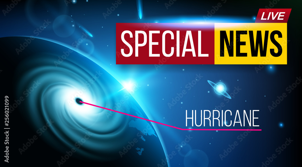 Creative vector illustration of realistic hurricane cyclone wind ...