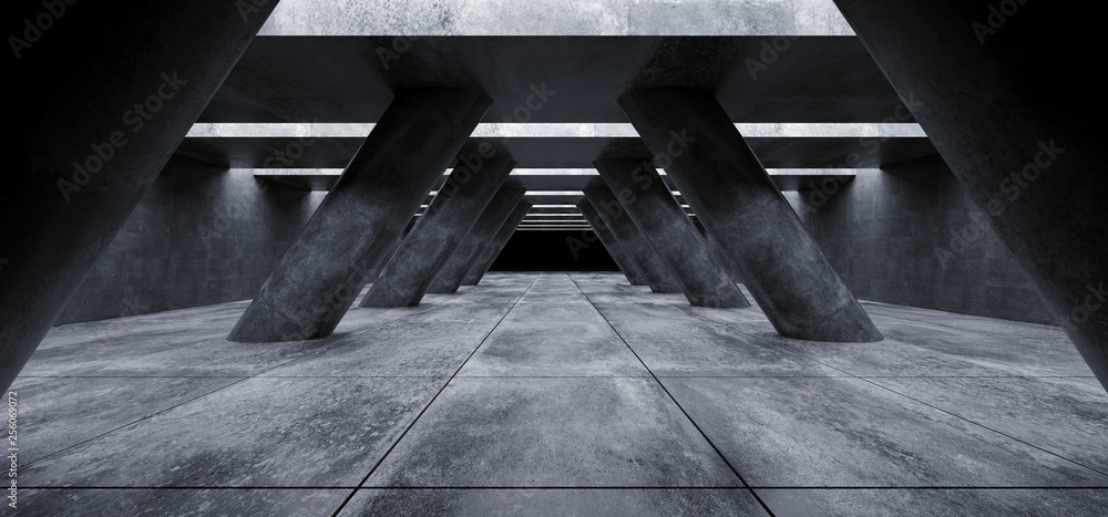 Triangle Columns Grunge Concrete Sci Fi Elegant Modern Futuristic ...