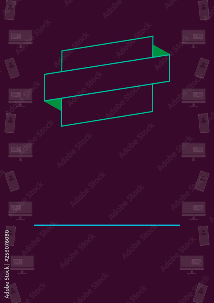 purple color scheme with computer and smartphone background business ...