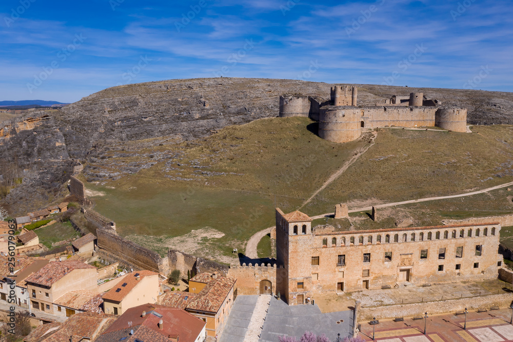 Berlanga de Duero medieval castle ruin near Soria, in the Castilla Leon ...