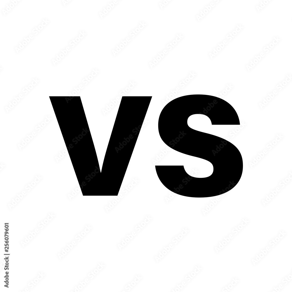 Versus VS letters fight. Versus text brush painting letters. Vector ...
